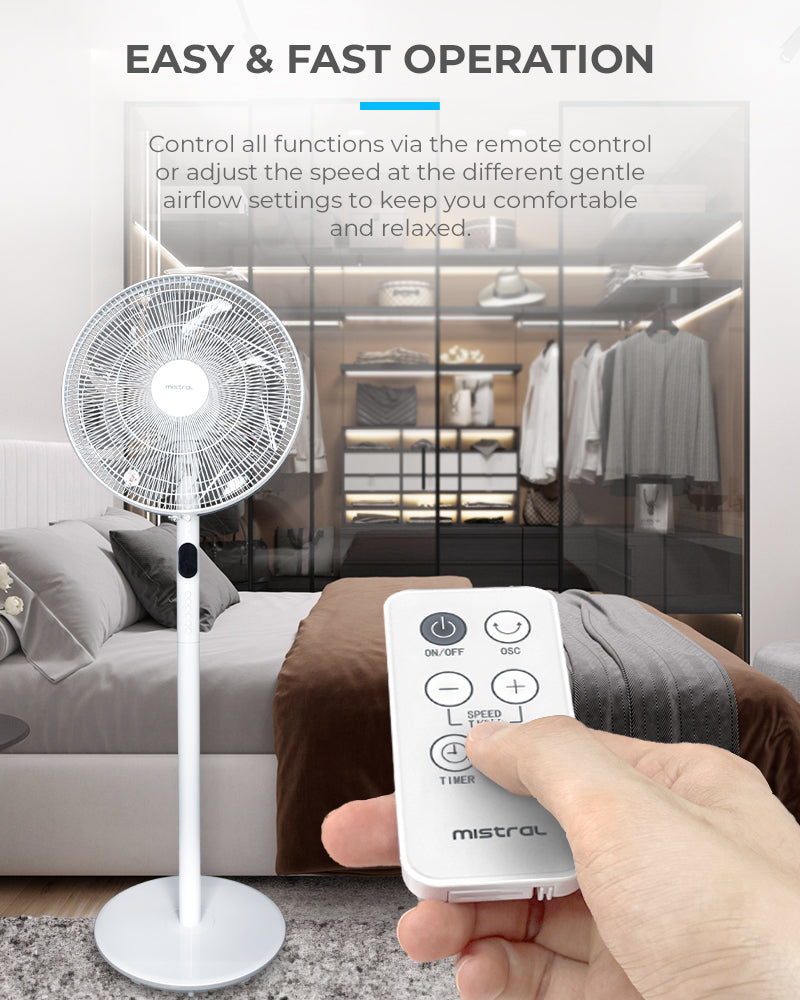 Mistral MIF407R DC Stand Fan with Remote 16 Inch – ET SOUND ENTERPRISE ...