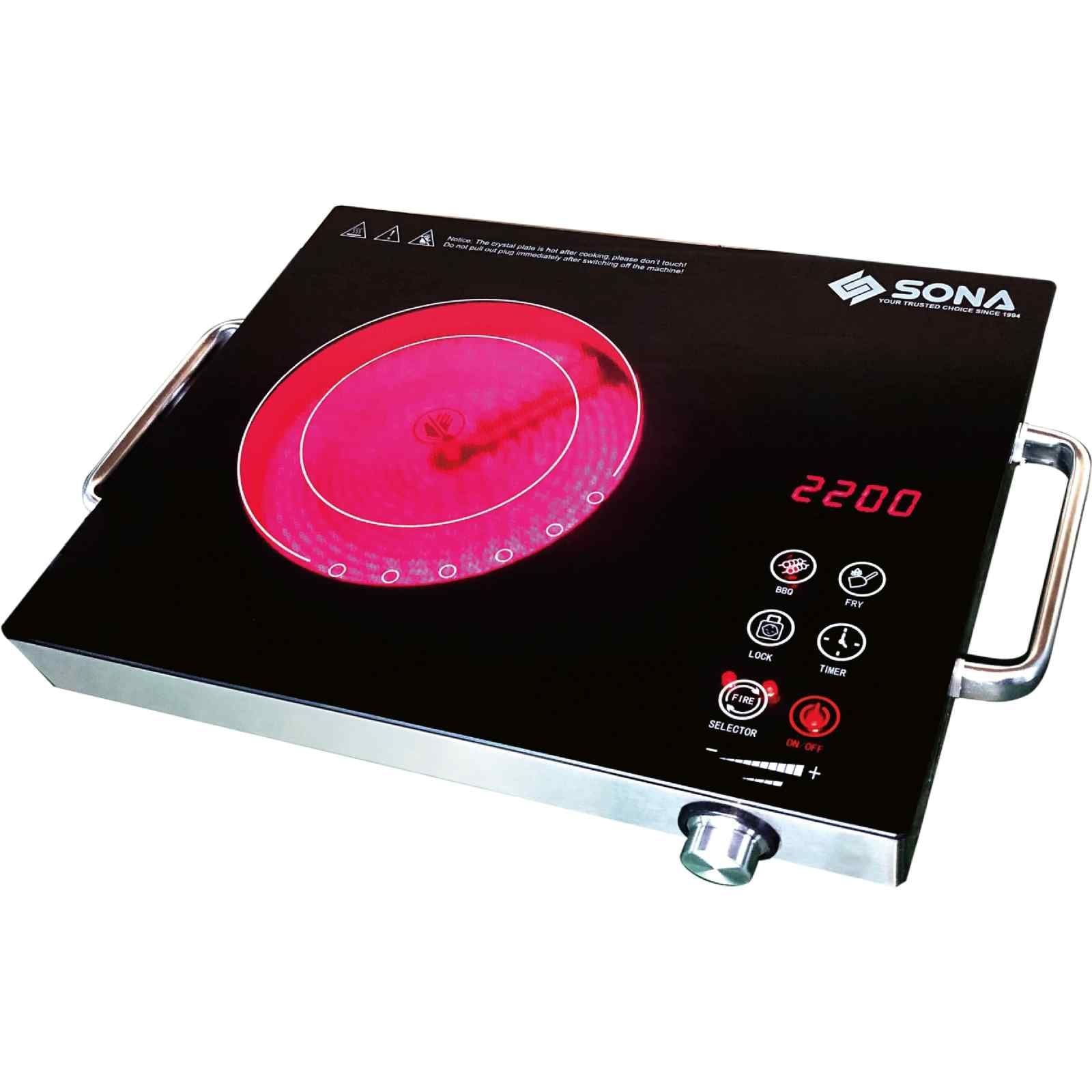 Sona SIC 3302 Multi-Function Infrared Cooker with Stainless Steel Gril ...