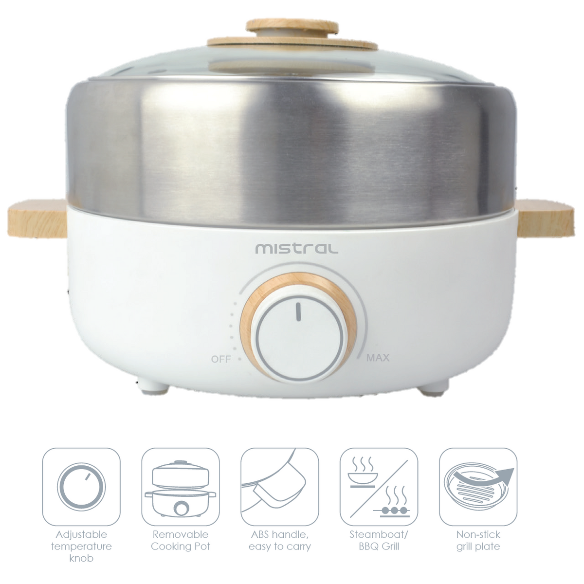 Mistral MHP3 MIMICA Multi-Functional Electric Hot Pot with Grill – ET ...